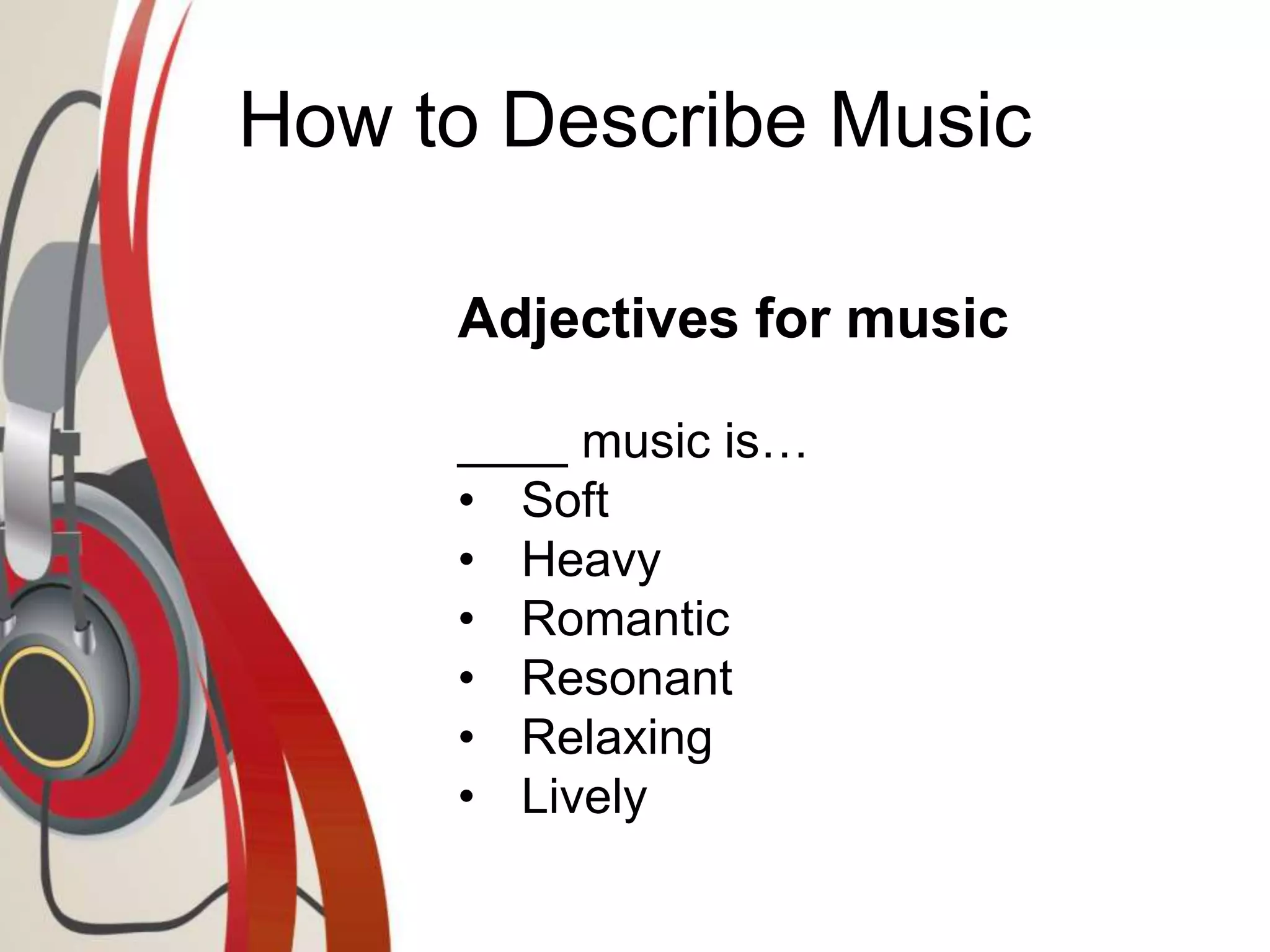 ESL Vocabulary: Musical Genres | PPTX | Soft AC Music | Adult ...