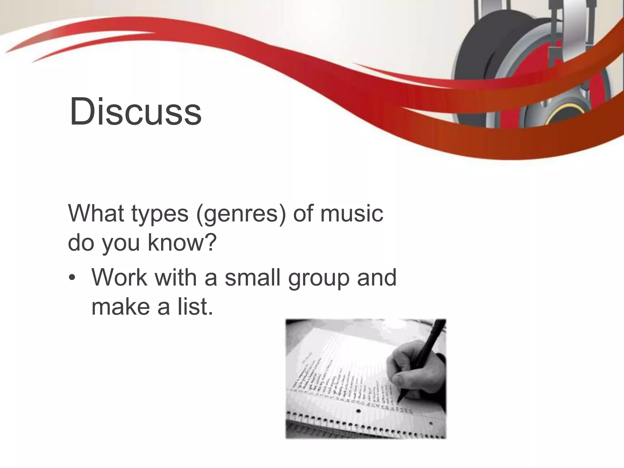 ESL Vocabulary: Musical Genres | PPTX