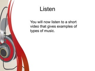 ESL Vocabulary: Musical Genres | PPTX