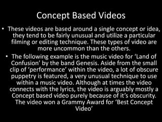 Types of music videos | PPT