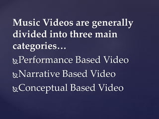 Types of music videos | PPT