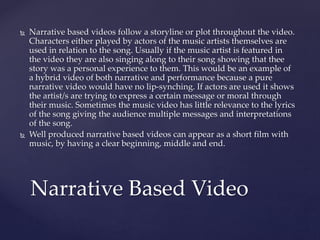 Types of music videos | PPTX