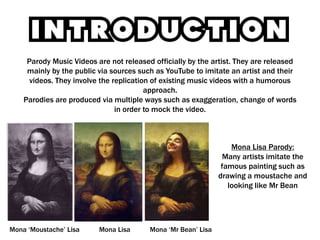 Types of Music Videos // Parody | PPTX