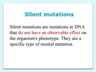 Types of mutation | PPTX