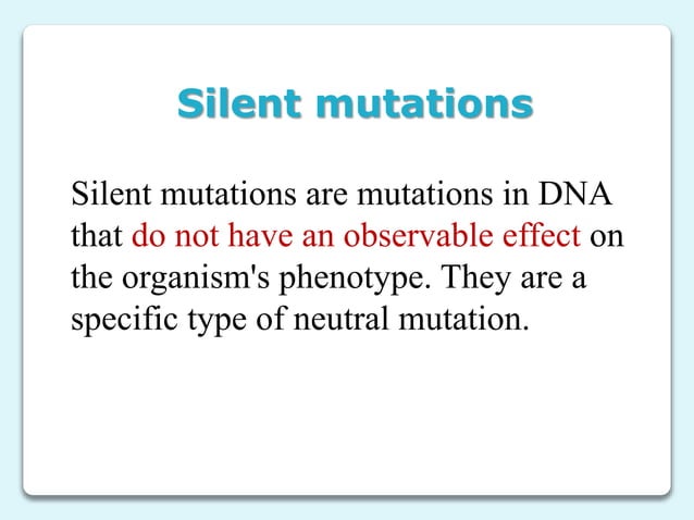 Types of mutation | PPTX