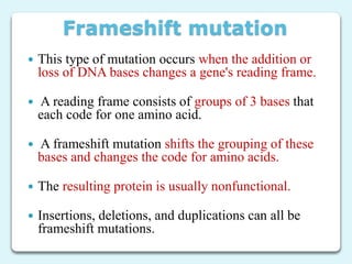 Types Of Mutations In Humans