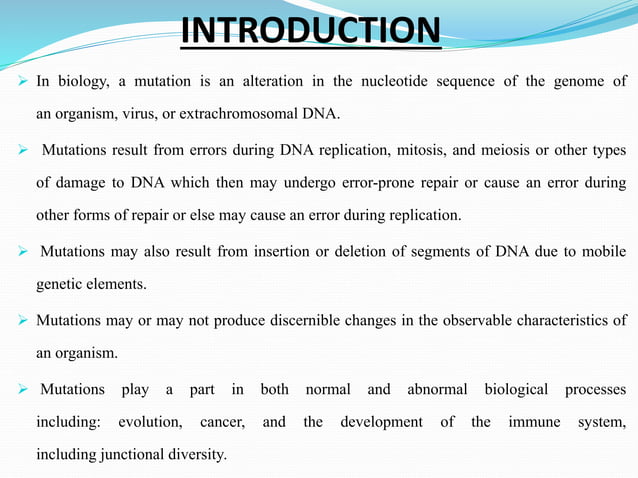 Types of mutation | PPTX