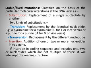 CONCEPT OF MUTATION AND ITS CLASSIFICATION .pptx