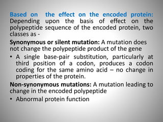 CONCEPT OF MUTATION AND ITS CLASSIFICATION .pptx