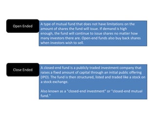 Types of mutual funds | PPTX
