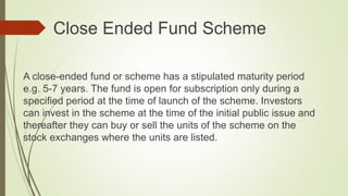 Types of mutual funds schemes | PPTX