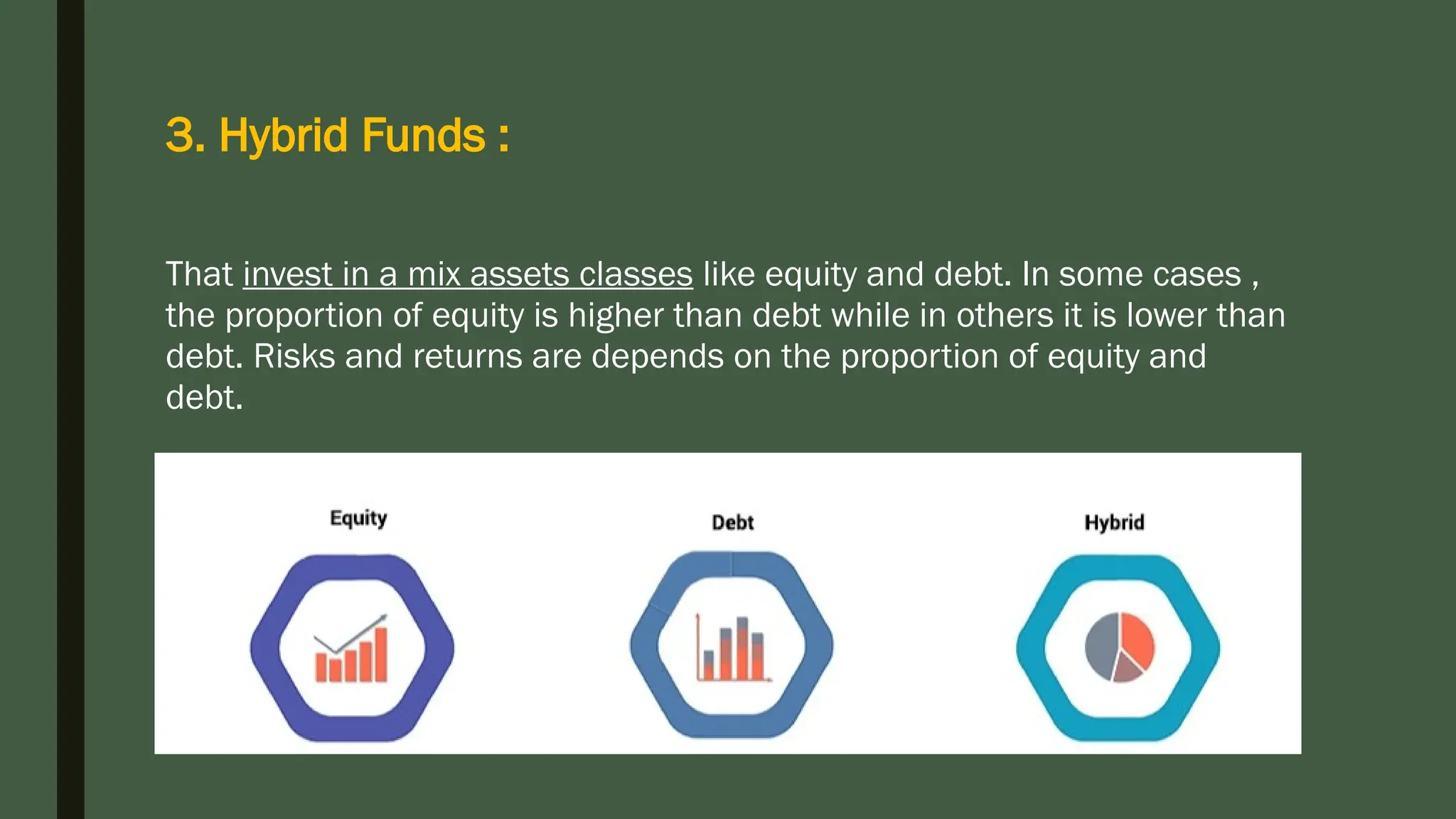 Types of Mutual Funds and its functions in India | PPTX