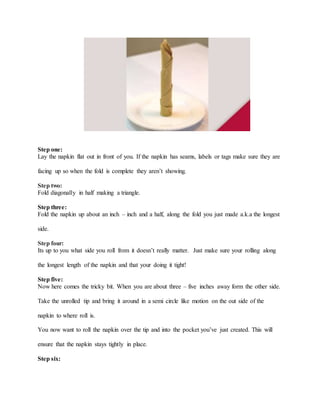 Types of napkins | DOCX