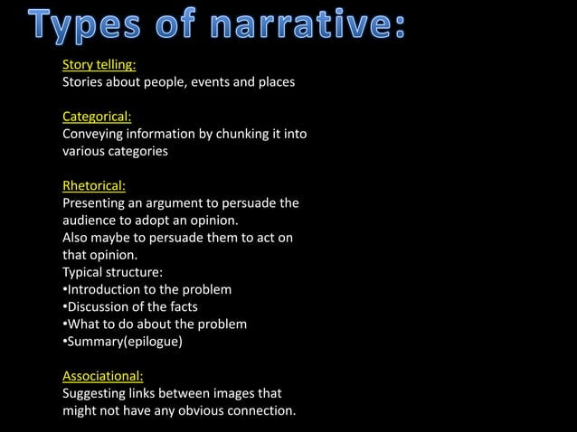 Types of narrative | PPT
