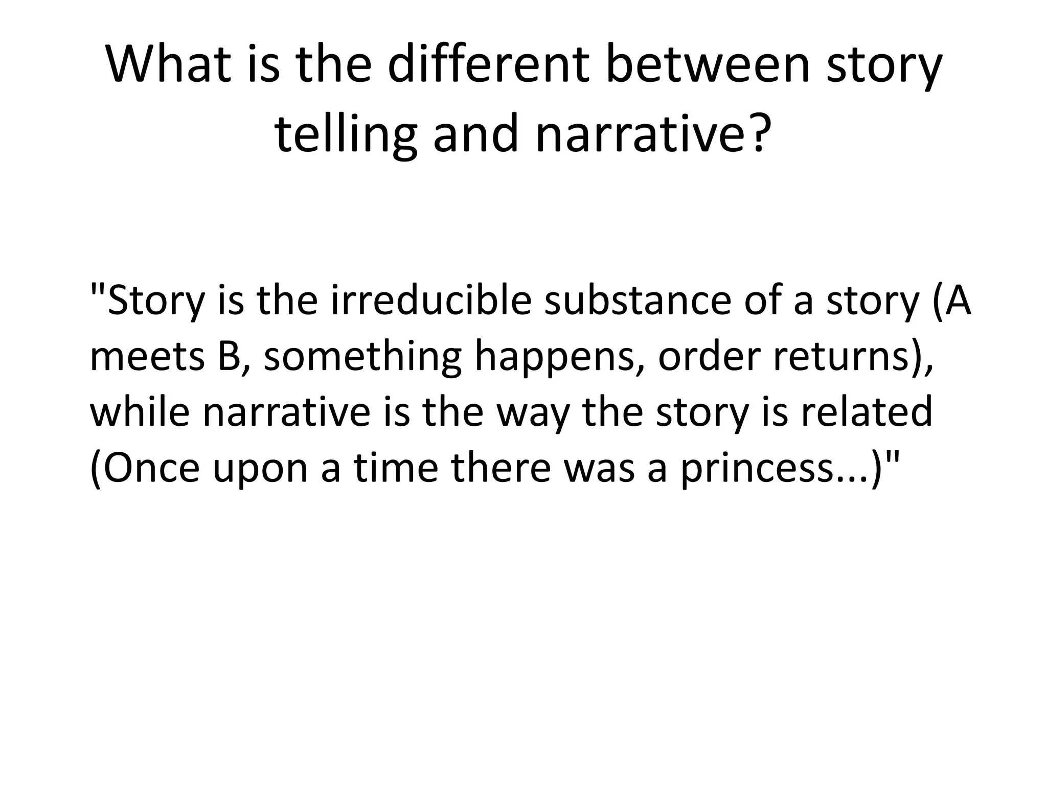 Types of narratives | PPTX