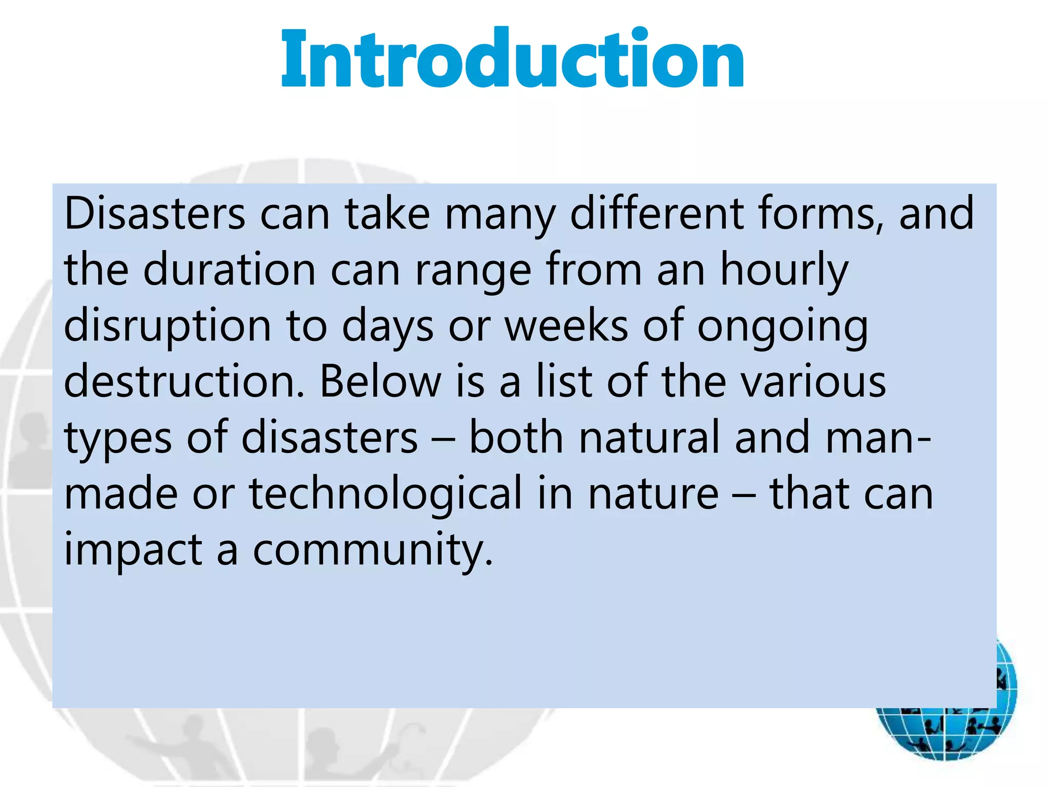 Types of natural disasters | PPTX