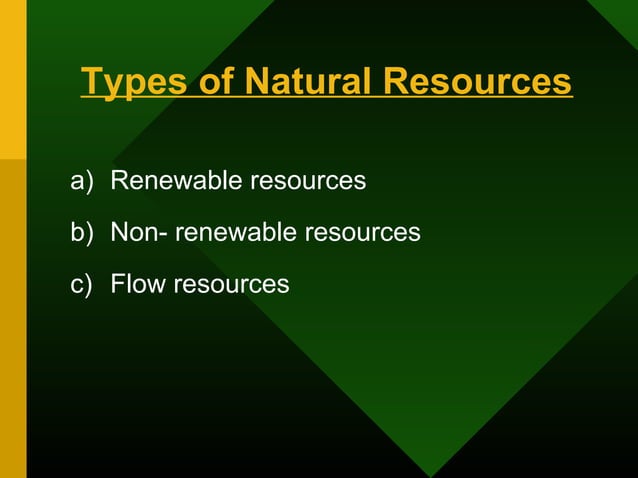 Types of natural resources | PPT | Geology | Science