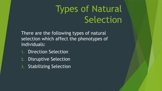 Types of Natural Selection powerpoint for bio | PPTX