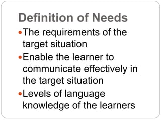 Types of needs | PPTX