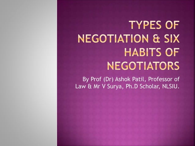Types of negotiation.pptx | Business and Finance