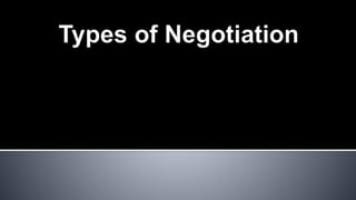 Types of negotiation | PPTX
