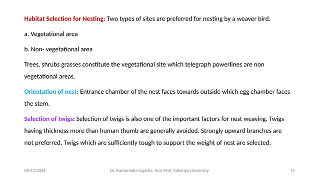 Types of nesting's - different types of nests.pptx