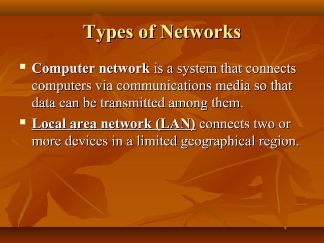 Types of Networks | PPT | Internet | Computing