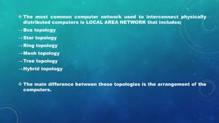 Types of network topology | PPTX | Computer Networking | Computing