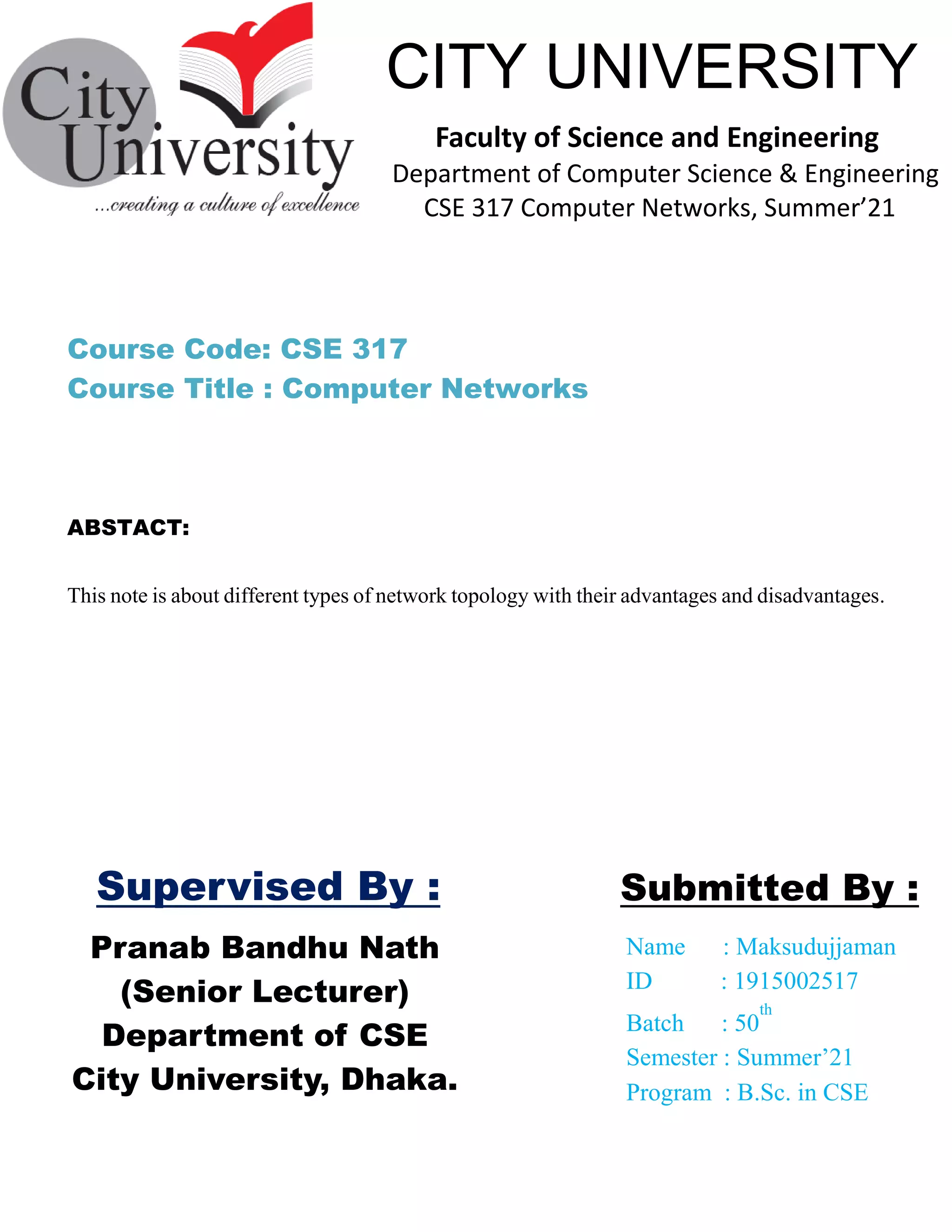 Types of network topology | PDF