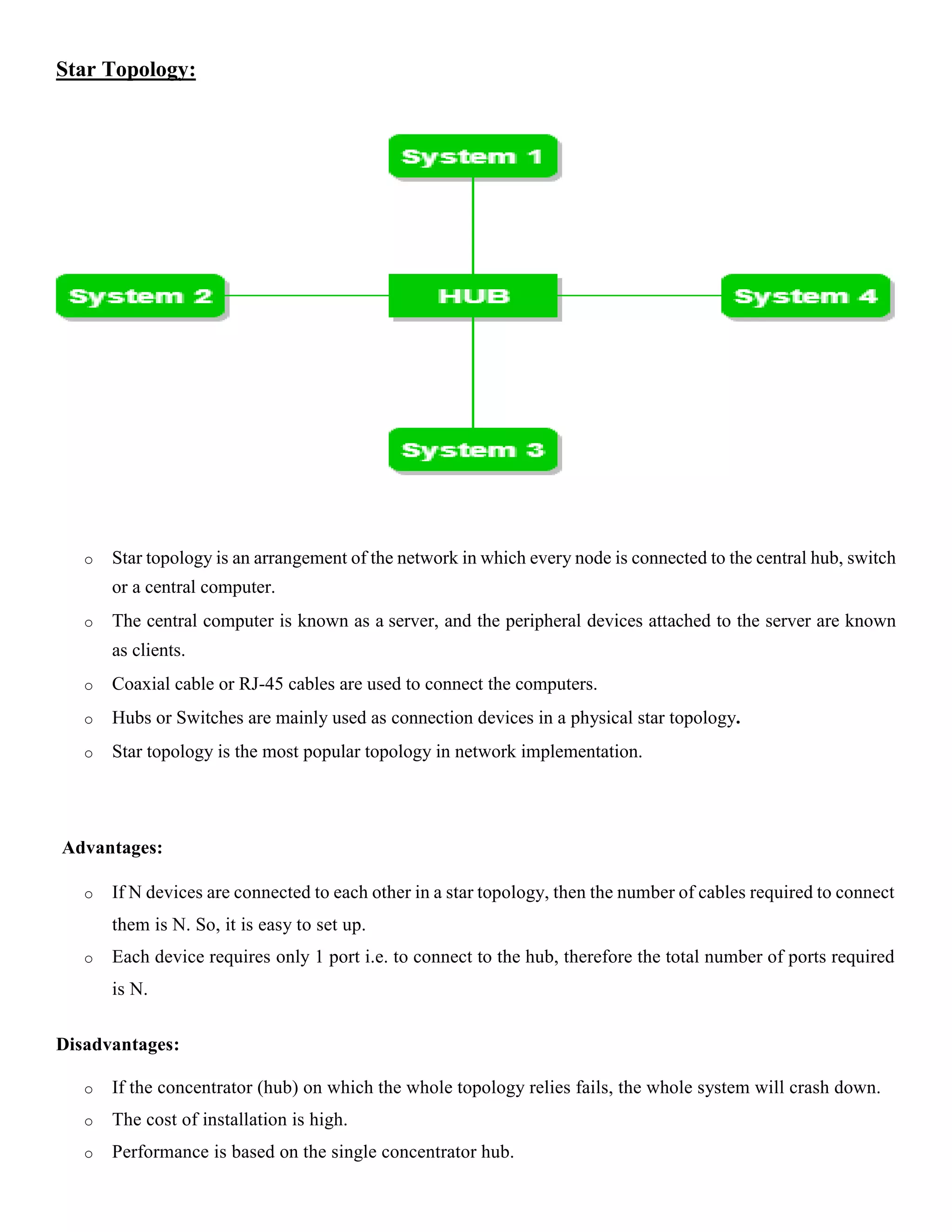 Types of network topology | PDF