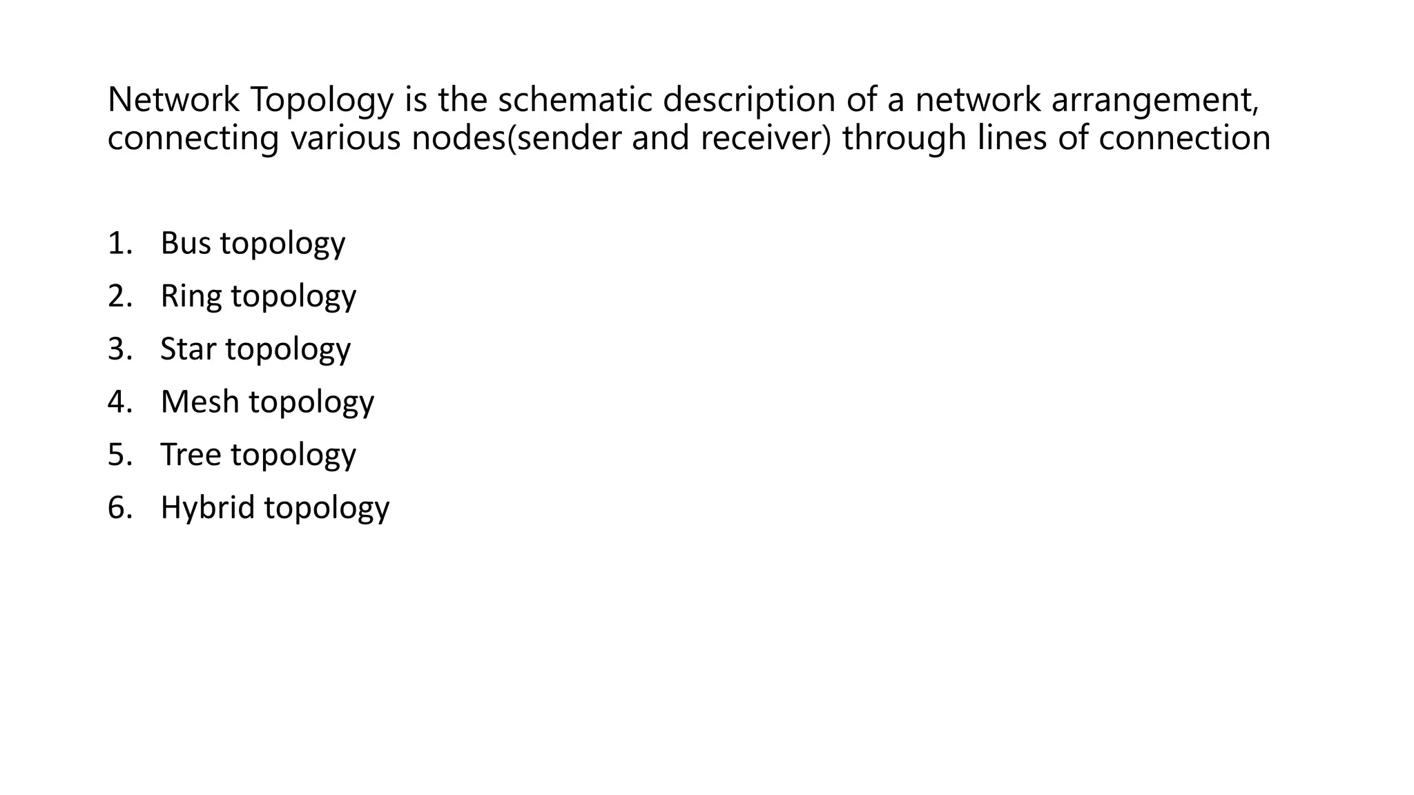 Types of network topology | PPTX | Computer Networking | Computing