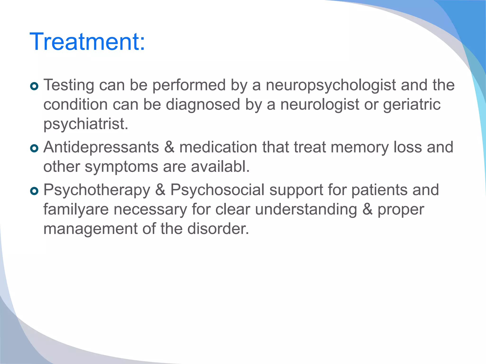 Types of neurocognitive disorder | PPTX