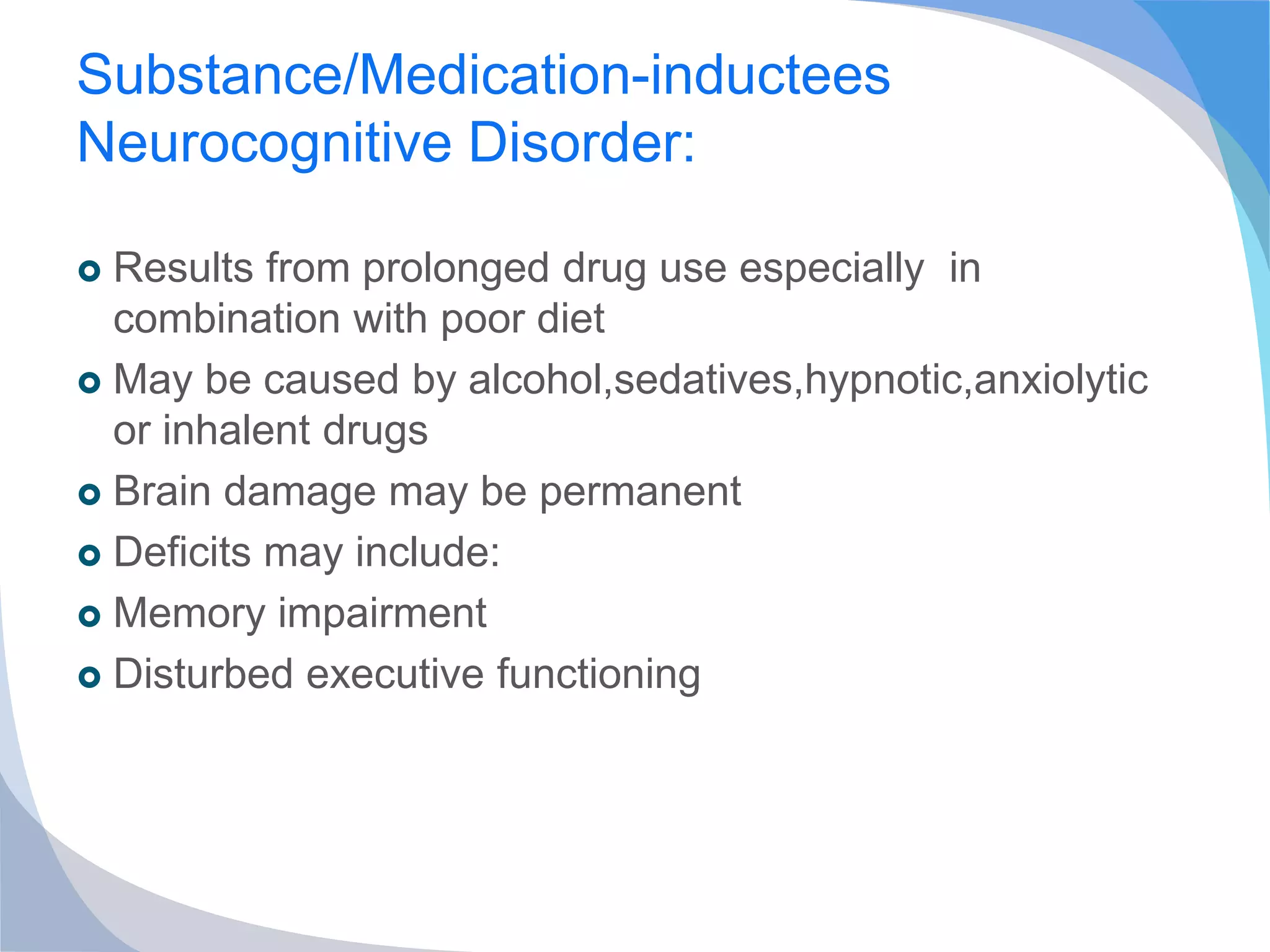 Types of neurocognitive disorder | PPTX