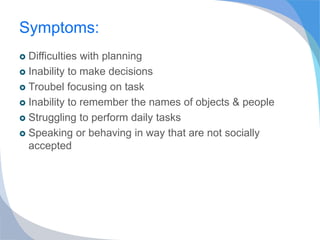 Types of neurocognitive disorder | PPTX