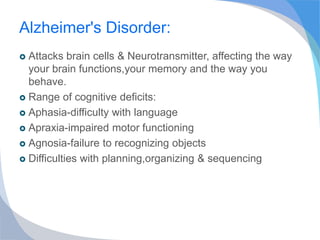 Types of neurocognitive disorder | PPTX