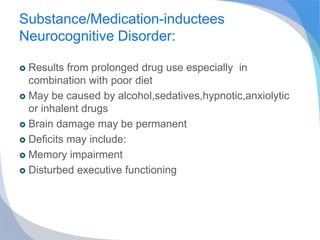 Types of neurocognitive disorder | PPTX