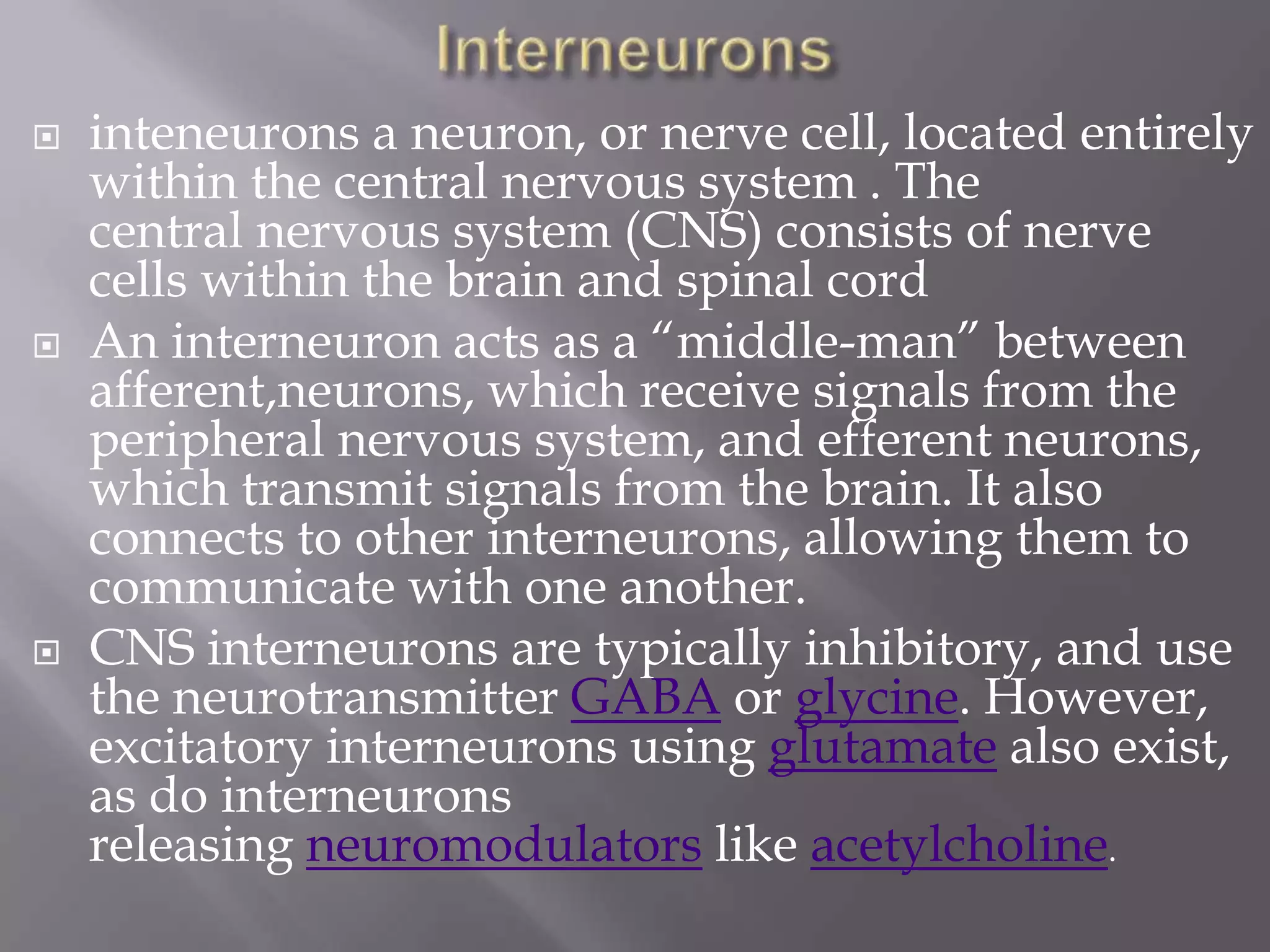 Types of neurons | PPTX