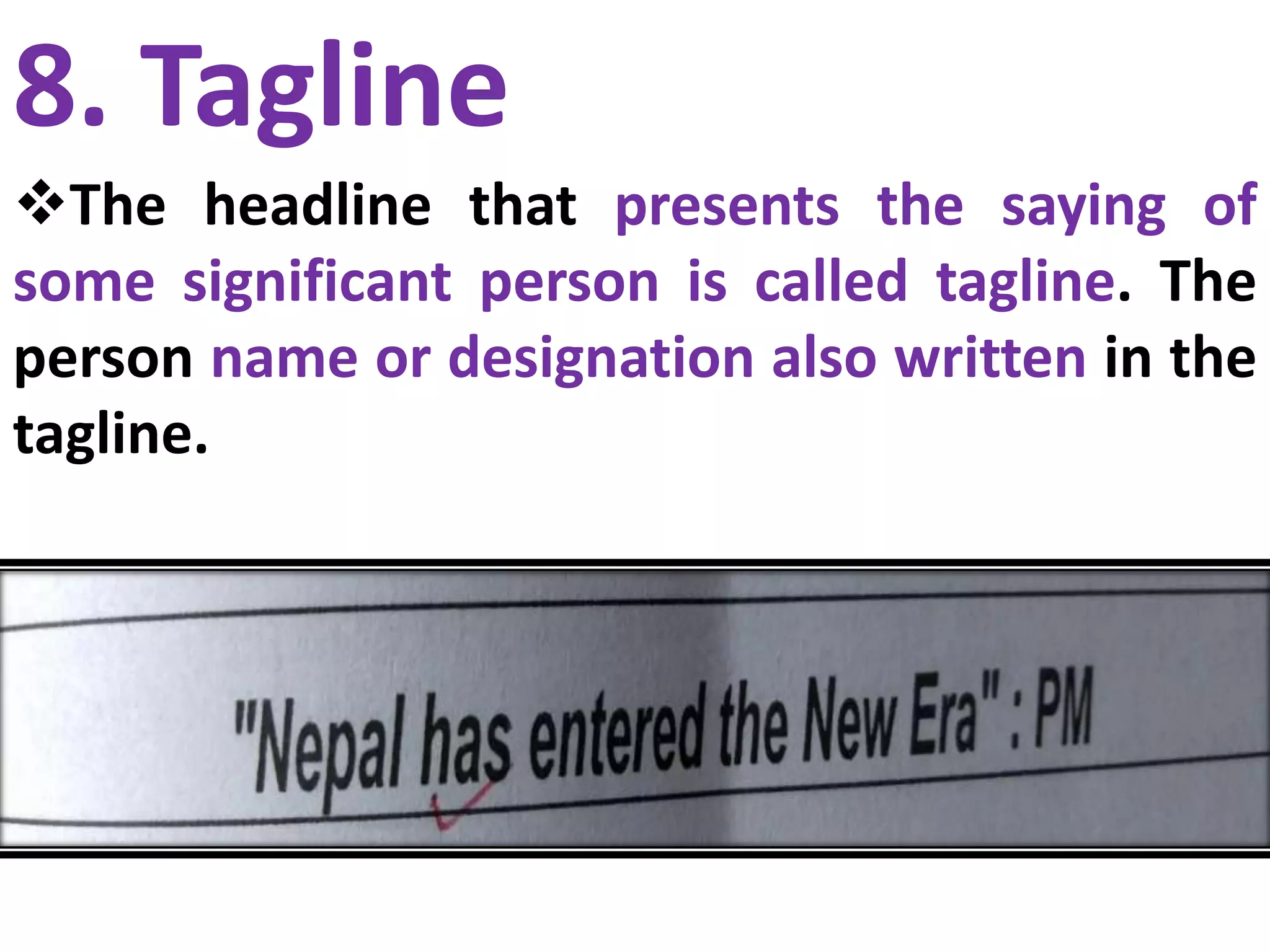 Types of news headlines | PPTX