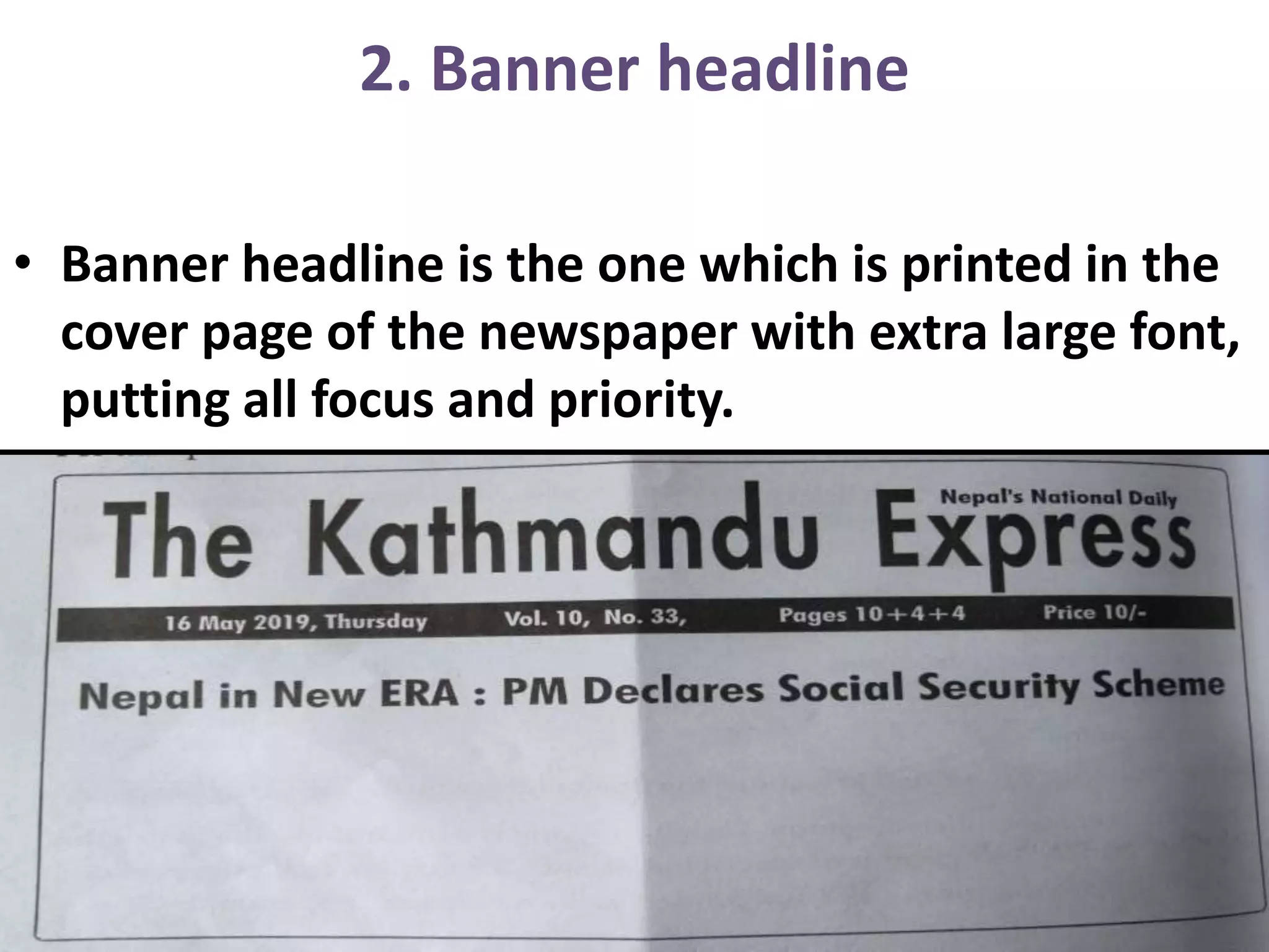 Types of news headlines | PPTX