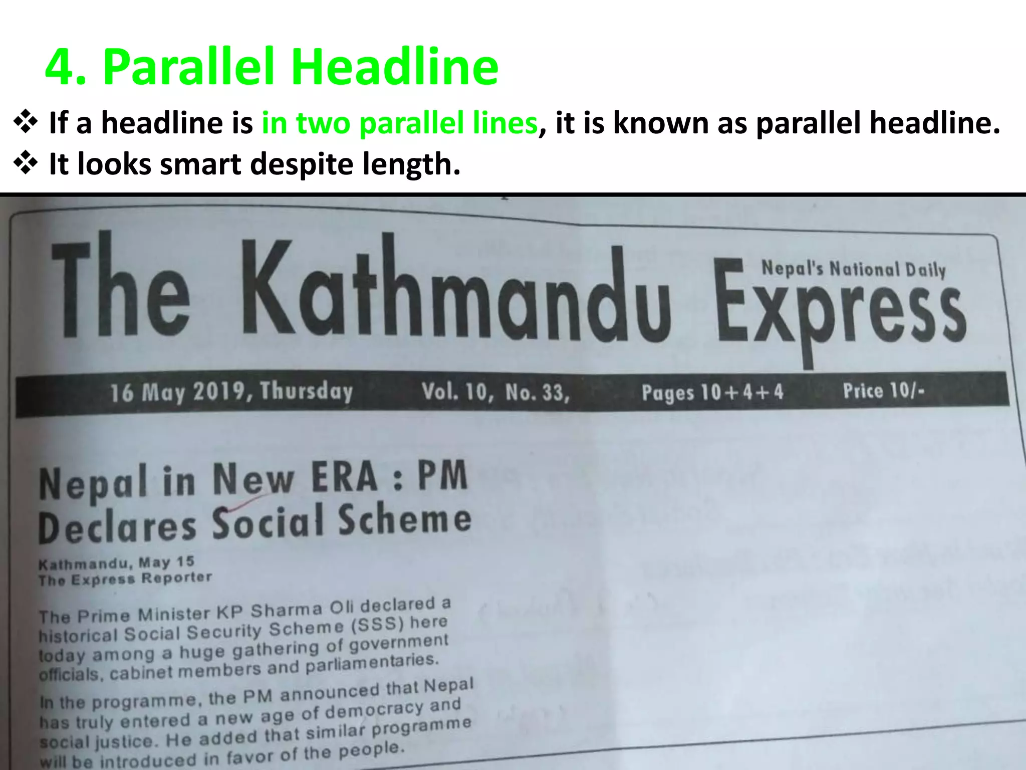 Types of news headlines | PPTX