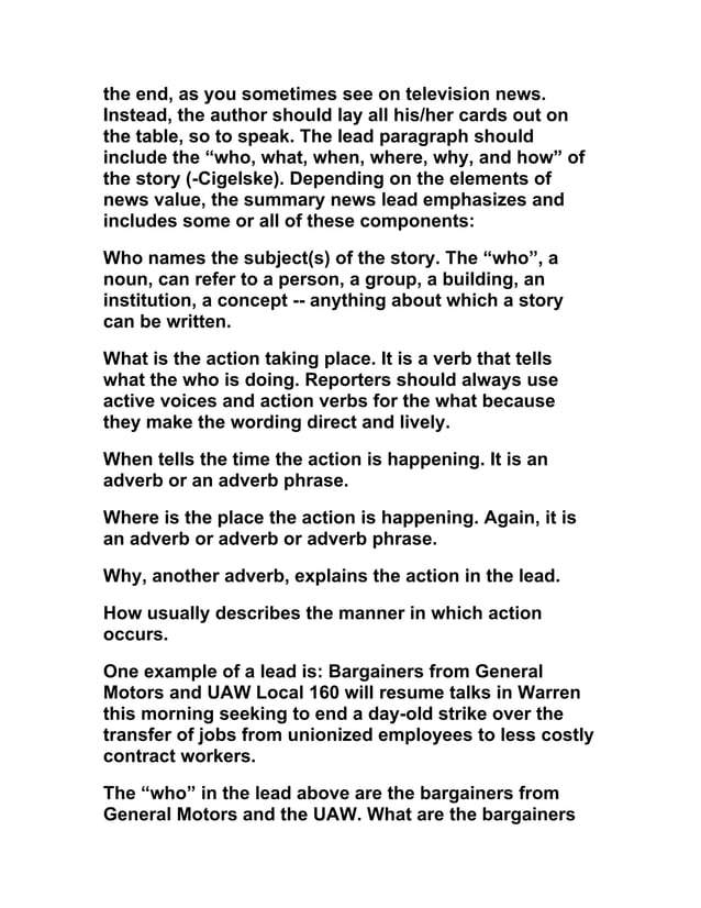 Types of newspaper articles (1) | DOC