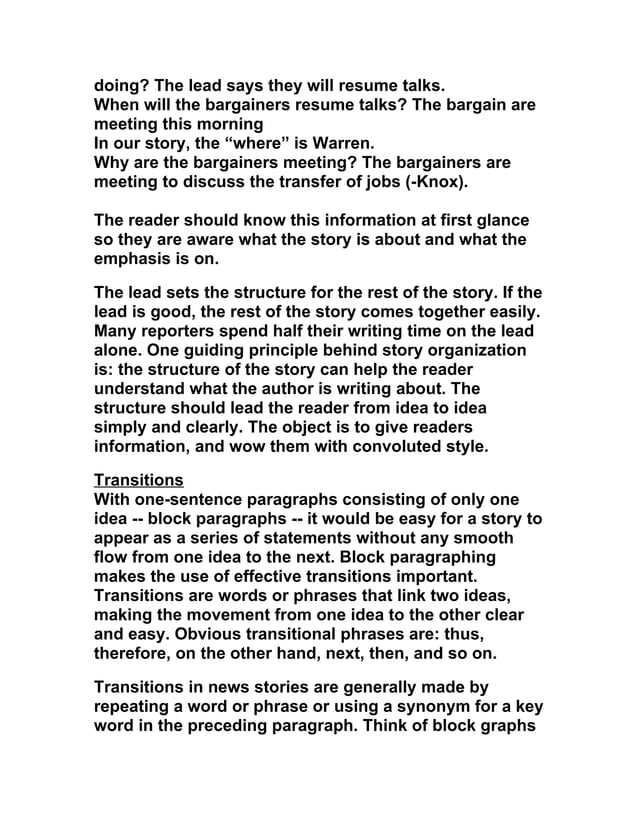 Types of newspaper articles (1) | DOC