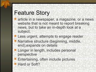 Types of news stories | PPT
