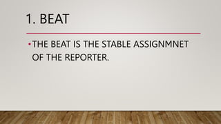 TYPES OF NEWS STORIES in Campus Journalism | PPTX