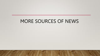 TYPES OF NEWS STORIES in Campus Journalism | PPTX