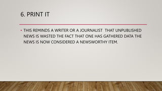 TYPES OF NEWS STORIES in Campus Journalism | PPTX