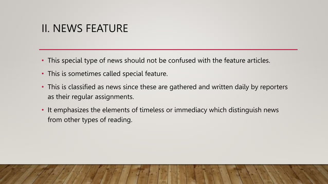 TYPES OF NEWS STORIES in Campus Journalism | PPTX