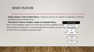 TYPES OF NEWS STORIES in Campus Journalism | PPTX