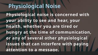 Types of Noise in Oral Communication in Context | PPTX