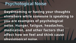 Types of Noise in Oral Communication in Context | PPTX